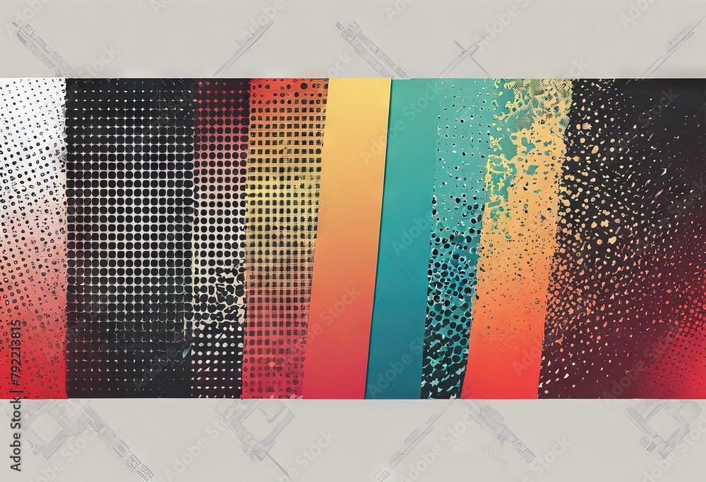 'comics perforated cover Vintage halftone faded page Matrix halftone ...