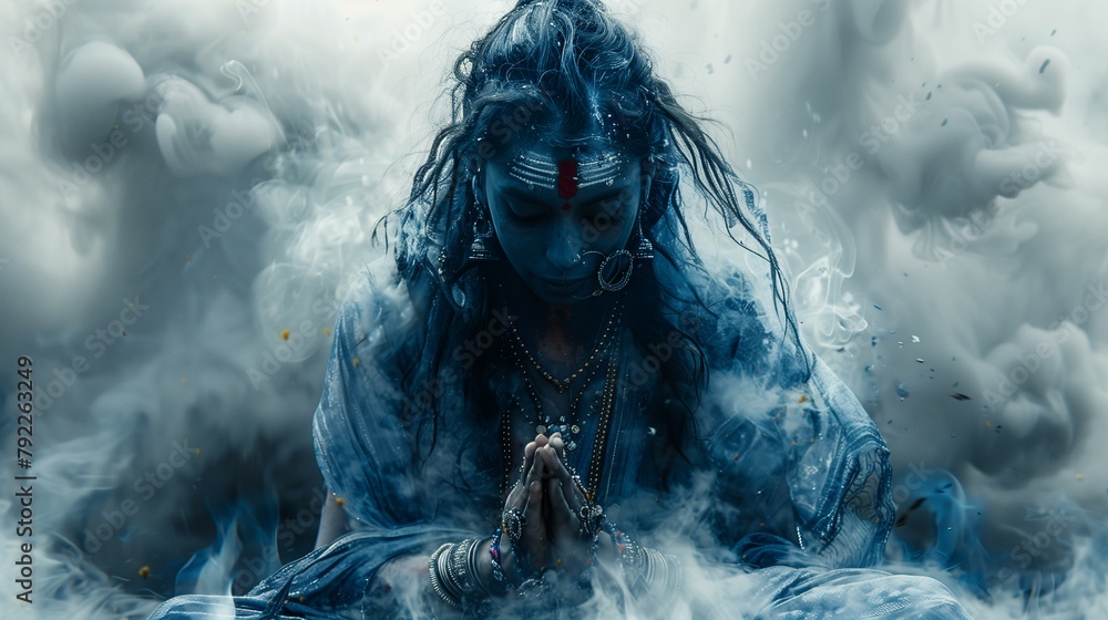 goddess Kali Ma performing the dance of creation, preservation and ...