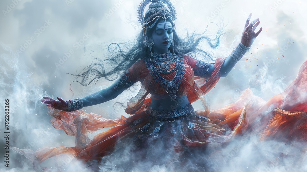 goddess Kali Ma performing the dance of creation, preservation and ...