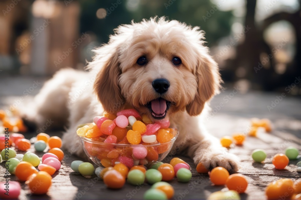 'dog candy food fodder recompense bone feed meat skin tasty shoe ...