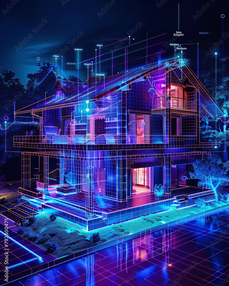 A digital smart home environment displayed through innovative ...