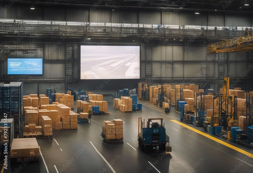 'screen gital logistics warehousing projection integrated generative ...