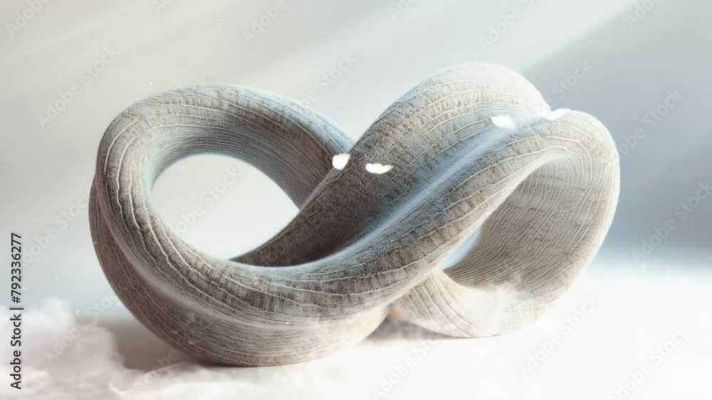 realistic render of a twisted shape with wool material. seamless ...