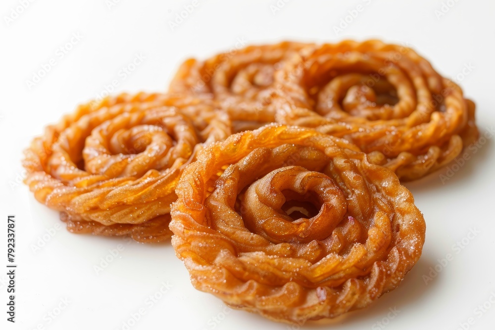 Indian sweet Imarti made by deep frying Vigna Mungo flour batter in ...