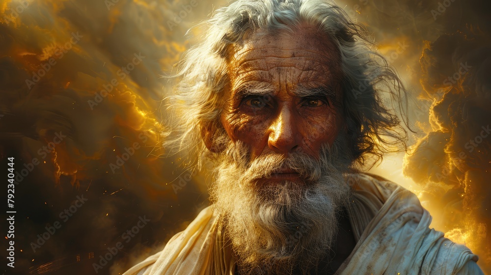 full body potrait of enoch the man who walked with god in the bible and ...