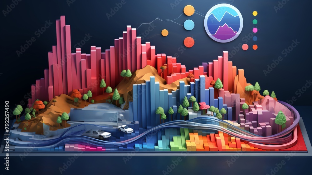 Social media trends infographic, using playful icons and bold color ...