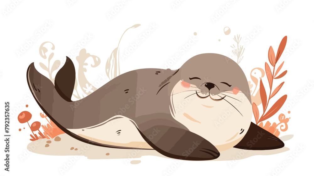Seal Clipart 2d flat cartoon vactor illustration is Stock Vector ...