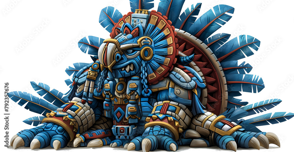 Tolteca god Tlaloc (The god of rain, fertility, and water.) Stock ...