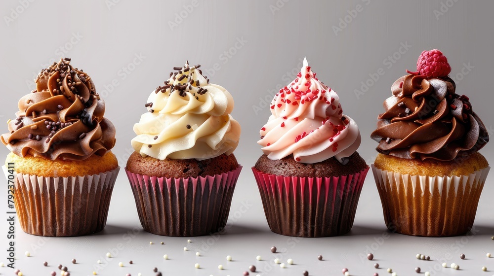 cupcake muffin with icing frosting on transparent background cutout png ...