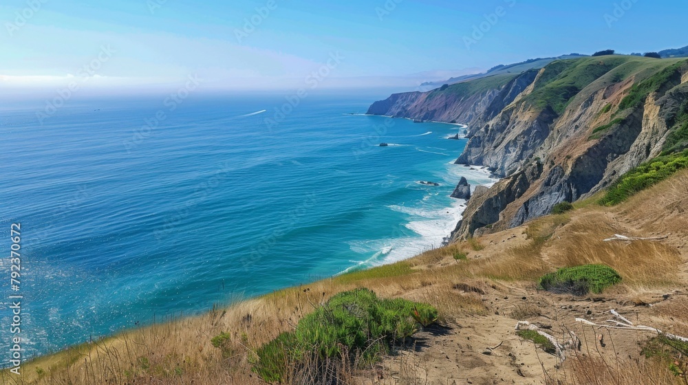 A coastal cliffside hike with panoramic views of the Pacific Ocean ...