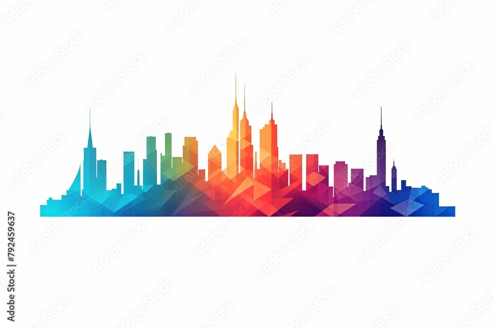 Urban Development Logo: Digital Spectrum Brand Logos Skyline ...