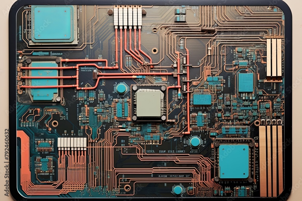 Transistor Diagram Mouse Pads: Electric Circuit Board Layout Patterns ...