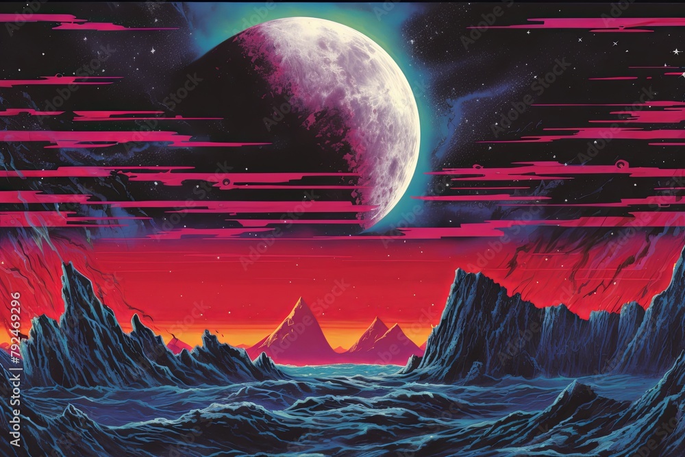 Retro Wave Album Art: VHS Tape Rewind Effect - Nostalgic Artwork Stock ...