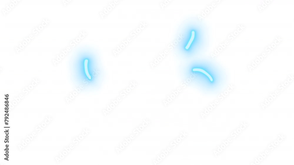 Explosion fog neon animation. Air flow animated icon glow effect. Smoke ...