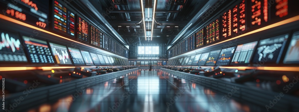 Experience a cutting-edge depiction of a virtual stock exchange with ...