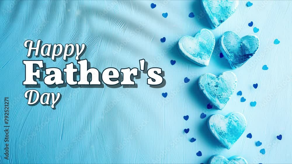 animation Fathers day video footage , animation text ink drop, banner ...