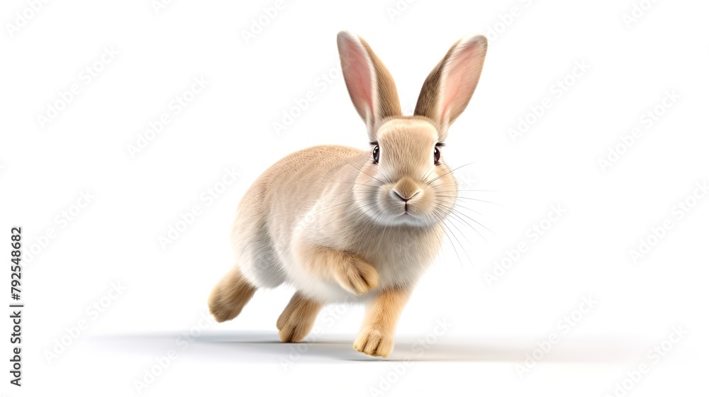Adorable Bunny: Studio Portrait of Cute Rabbit, Isolated on Transparent ...