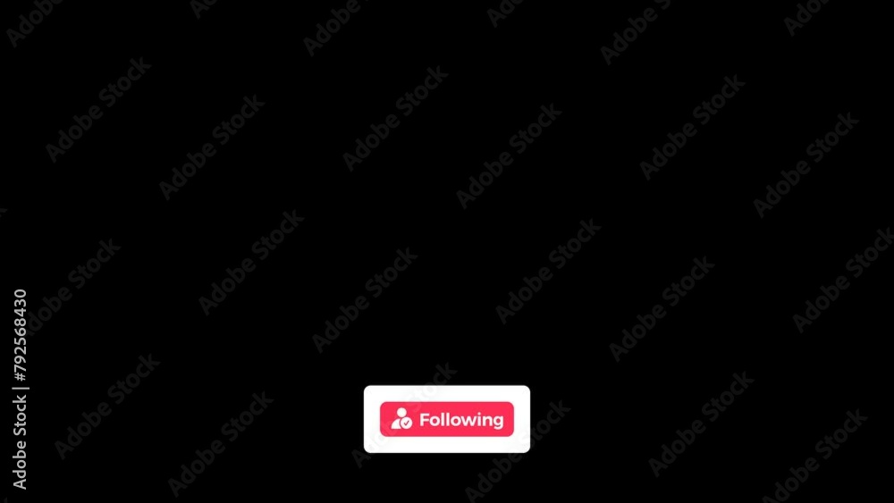 Click or press follow button with alpha channel. Following button in ...