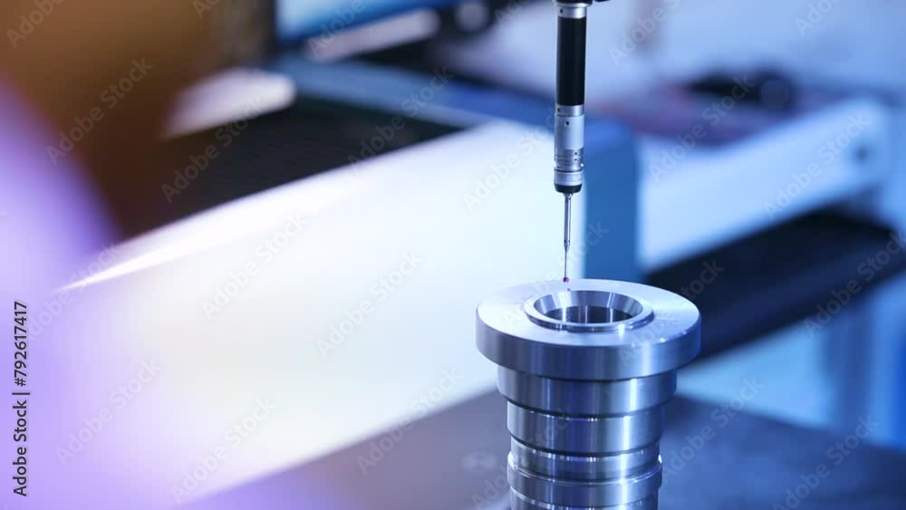 Vidéo Stock coordinate-measuring machine CMM device measuring geometry ...