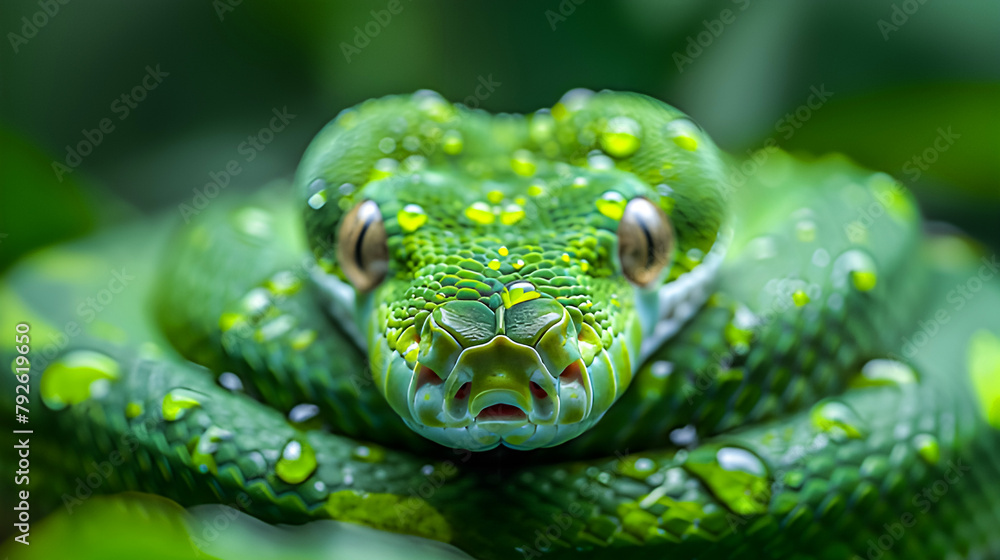 ultra realistic green python background Stock Photo | Adobe Stock