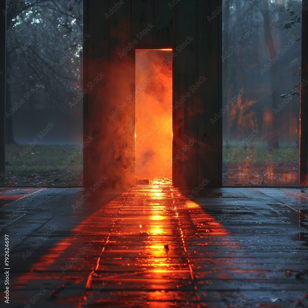 Shadow realm portal, ethereal border, gateway to shadows, distant ...