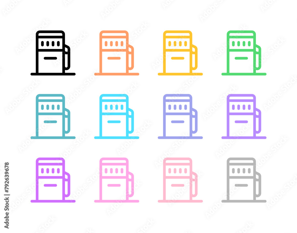 Editable gas station vector icon. Part of a big icon set family ...