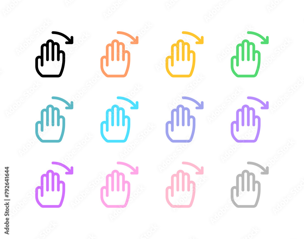 Editable hand swipe left vector icon. Part of a big icon set family ...