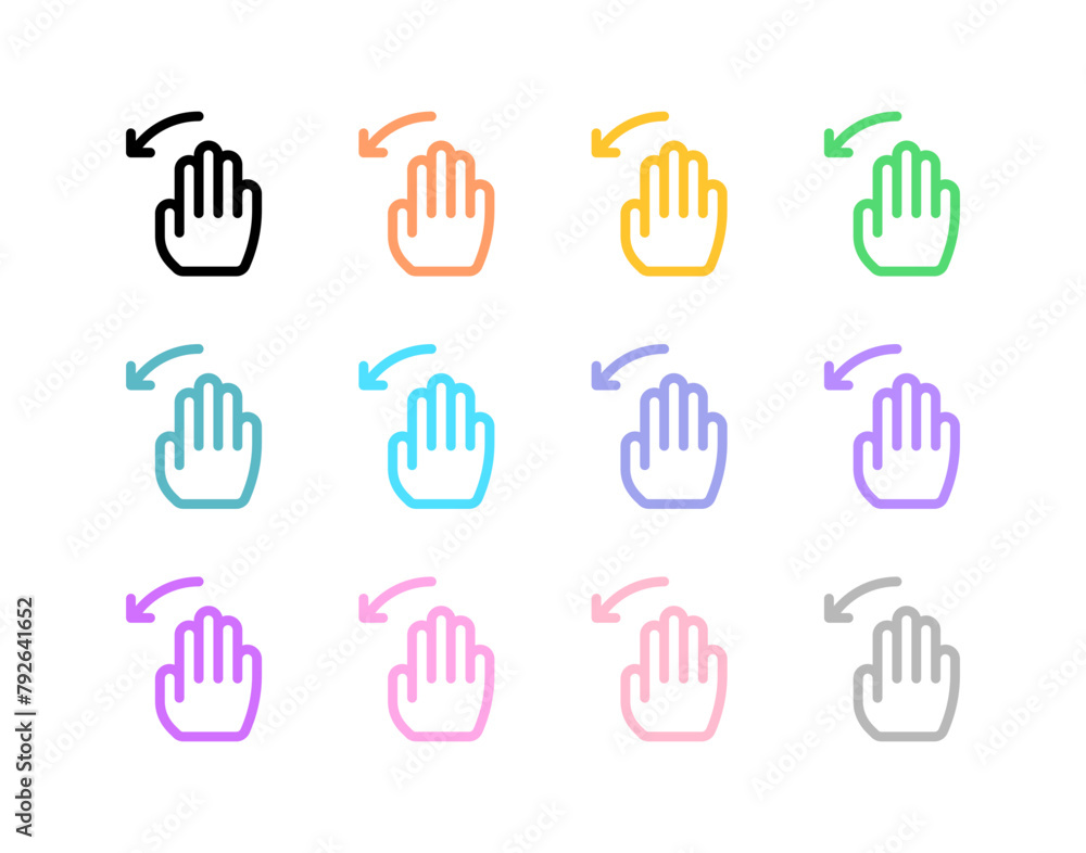 Editable hand swipe left vector icon. Part of a big icon set family ...