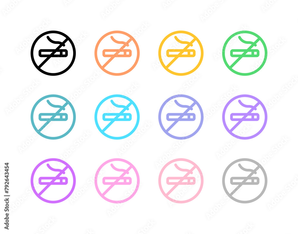 Editable no smoking sign vector icon. Part of a big icon set family ...