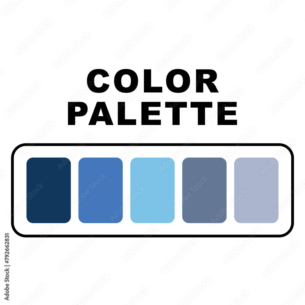Vector illustration with palette. Color matching palette. Fashion Trend ...