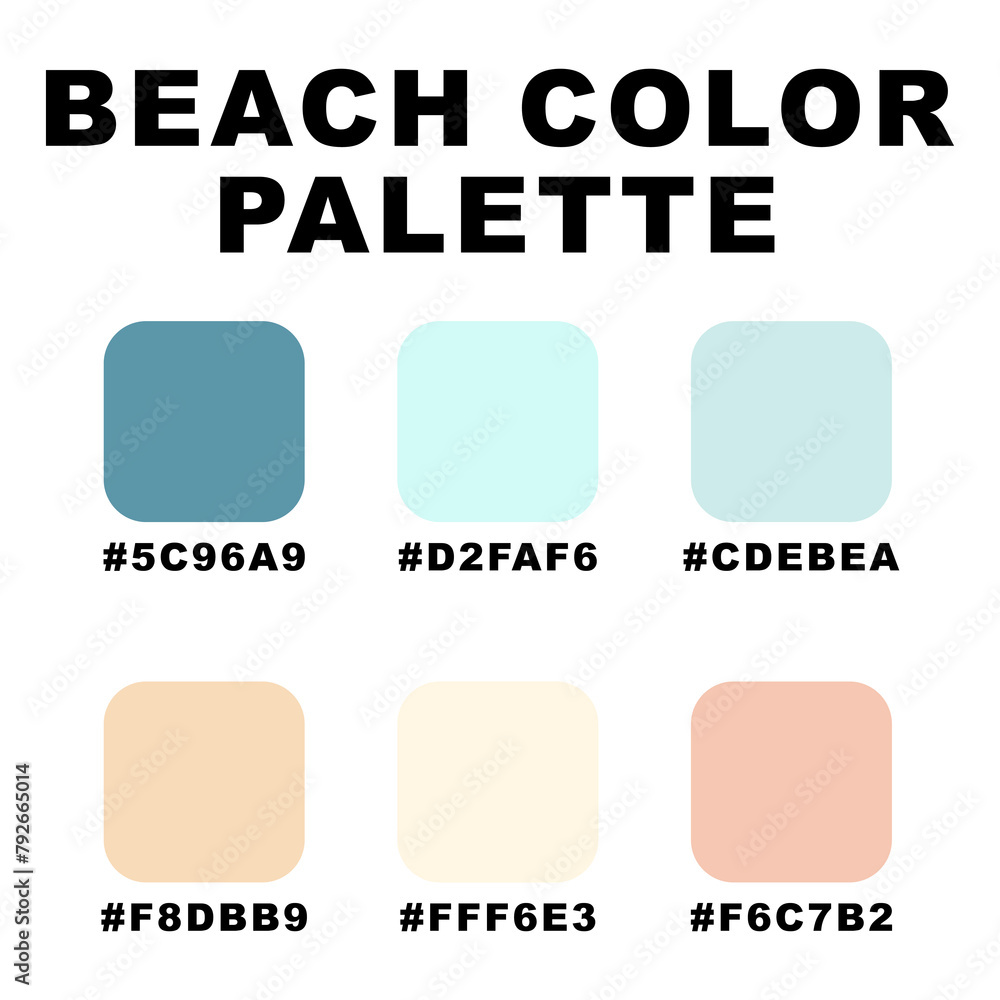 Vector illustration with palette. Color matching palette. Fashion Trend ...