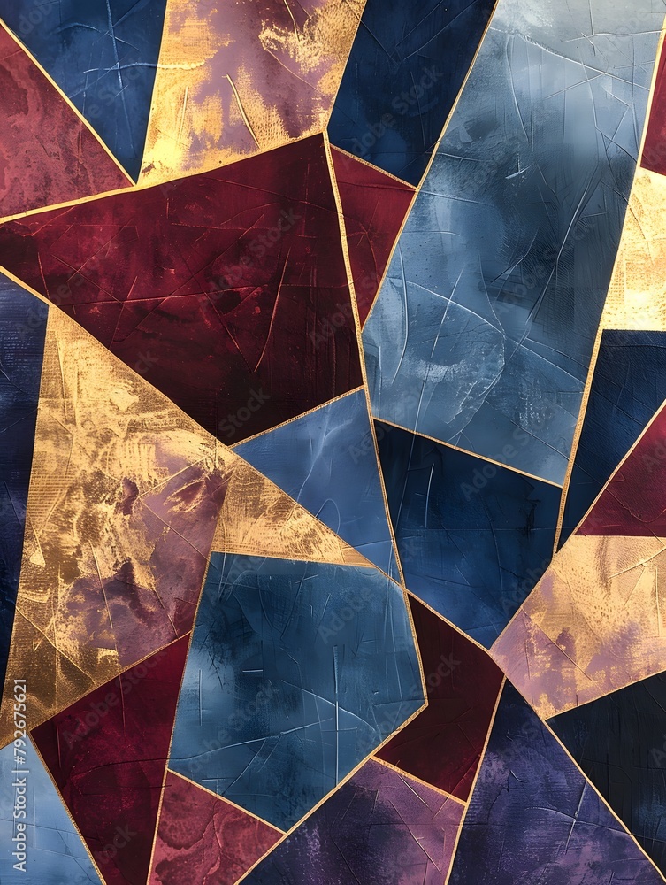 Abstract geometric shapes in various colors, moder backdrop, shapes ...
