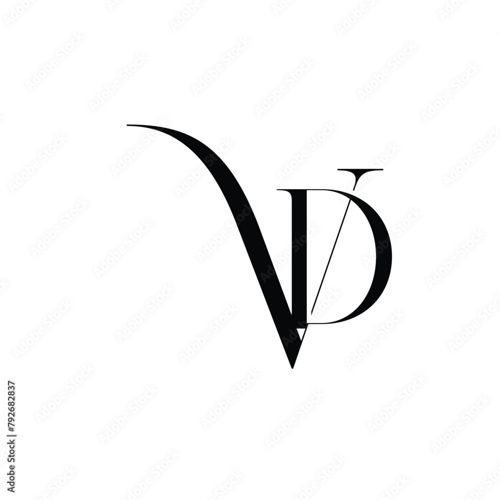 Initial letter VD logo design creative modern symbol icon monogram ...