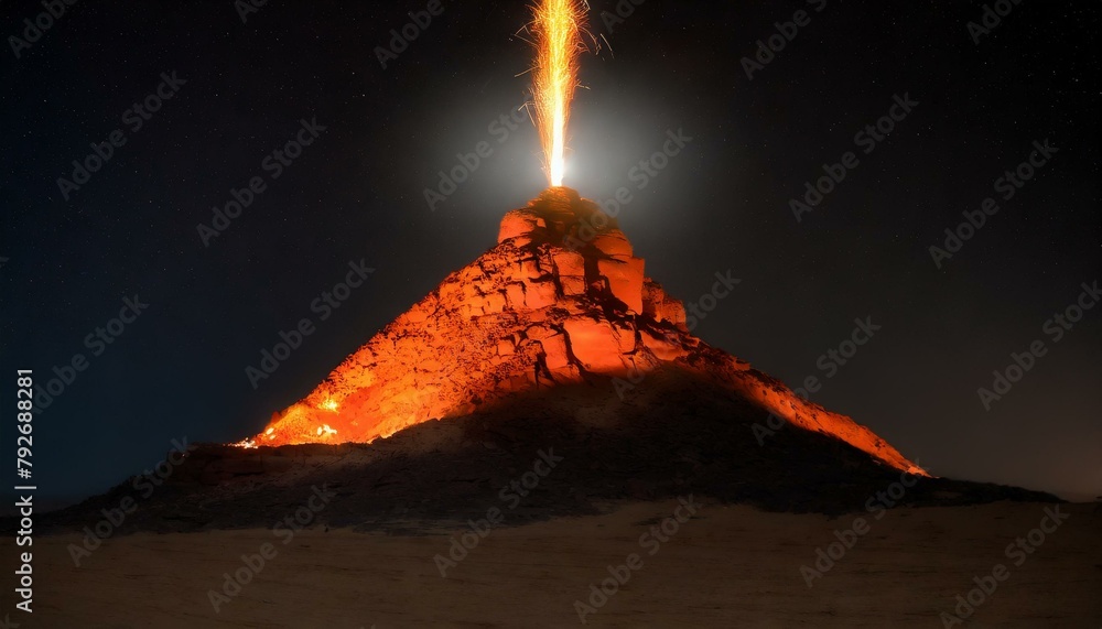 The Pillar of Fire on Mount Horeb where Moses was in the presence of ...
