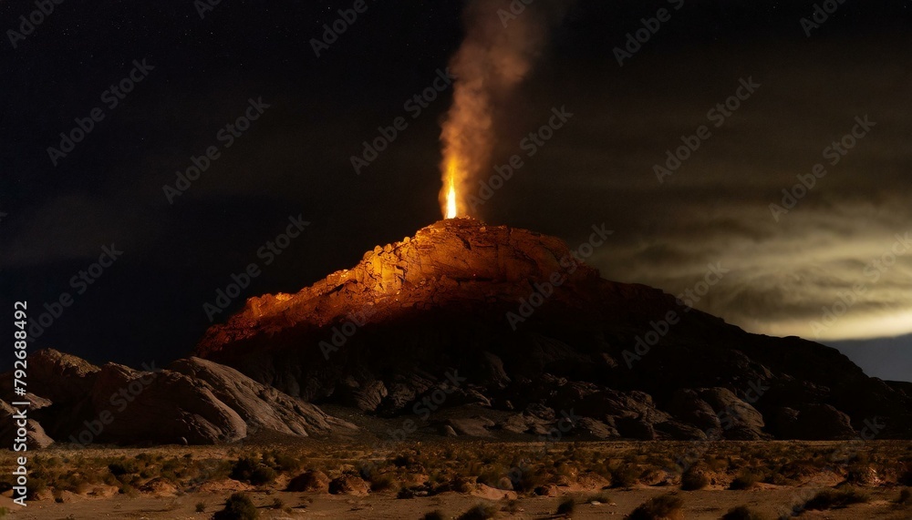 The Pillar of Fire on Mount Horeb where Moses was in the presence of ...