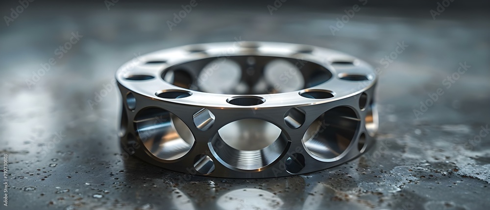 Metal part created through industrial 3D printing using powder bed ...