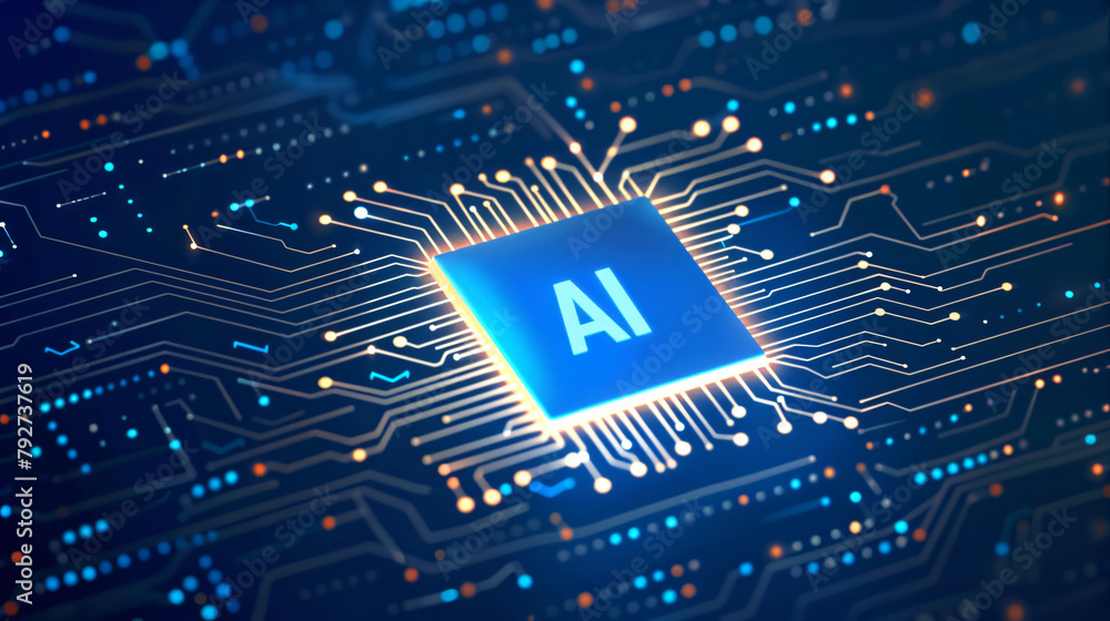 The Technology Concept, Abstract of a digital blue colored data ...