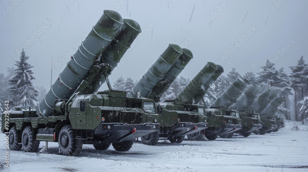 The base is equipped with antiaircraft defenses including missile ...