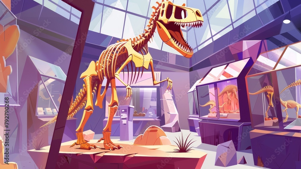 Featured posters of historical museums include dinosaur skeletons ...
