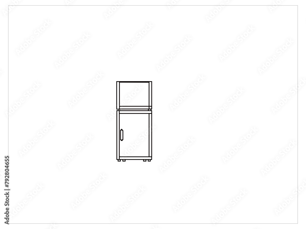 Refrigerator vector icon. Frig flat sign design. Freezer symbol ...