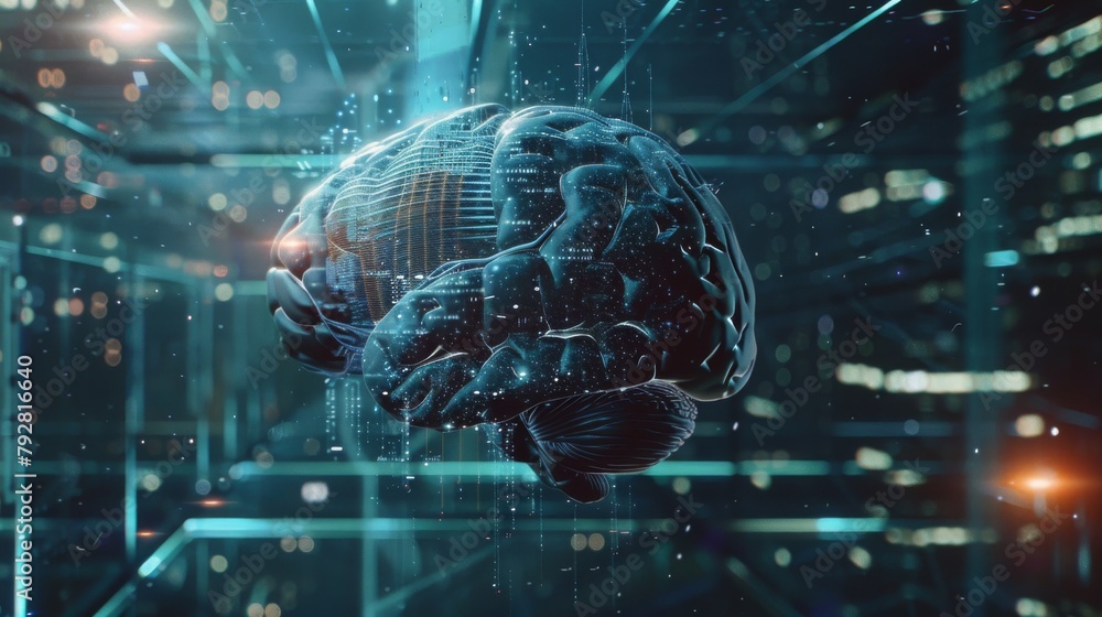 LLM large language model AI machine learning concept brain business, 16 ...