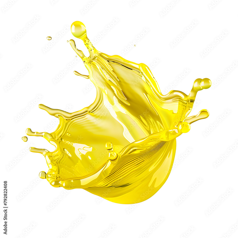 Yellow color beautiful floating splash, orange juice splash. bee honey ...