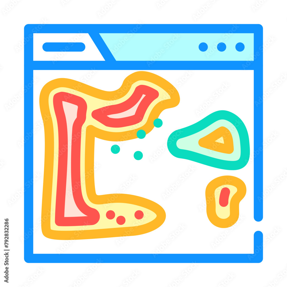 heatmap ux ui design color icon vector. heatmap ux ui design sign ...