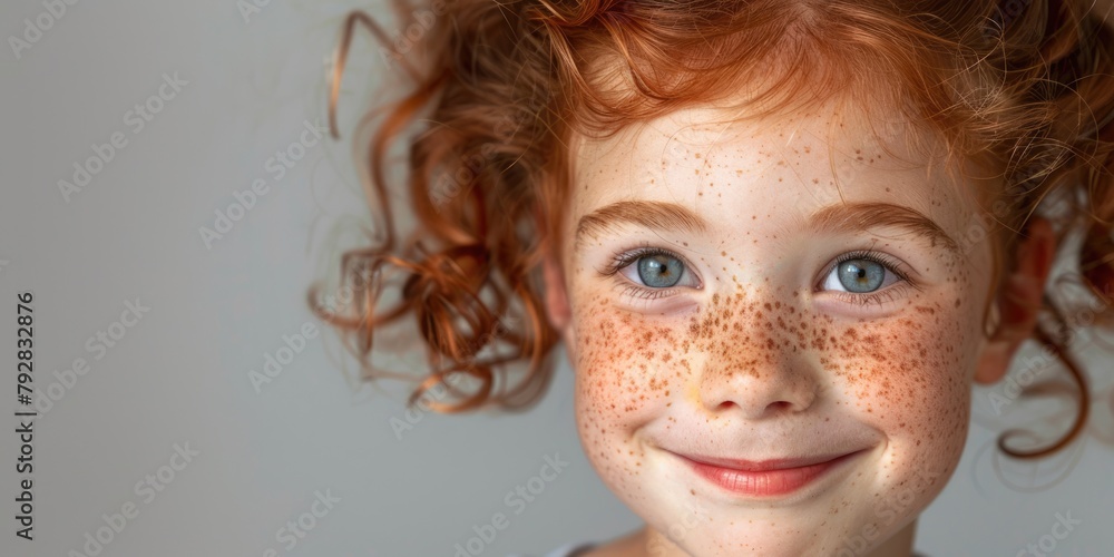 Mischievous Child with Freckles. Closeup Portrait of Brash and Silly ...