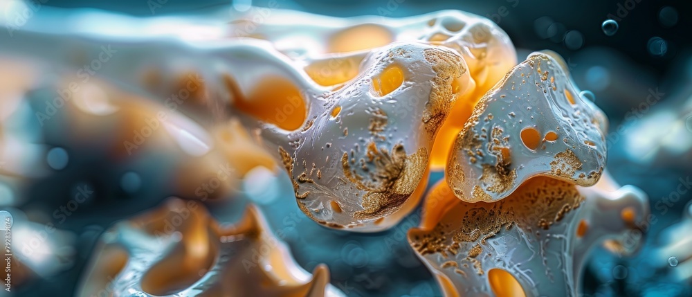 This accurately depicted medical illustration shows ligaments, meniscus ...