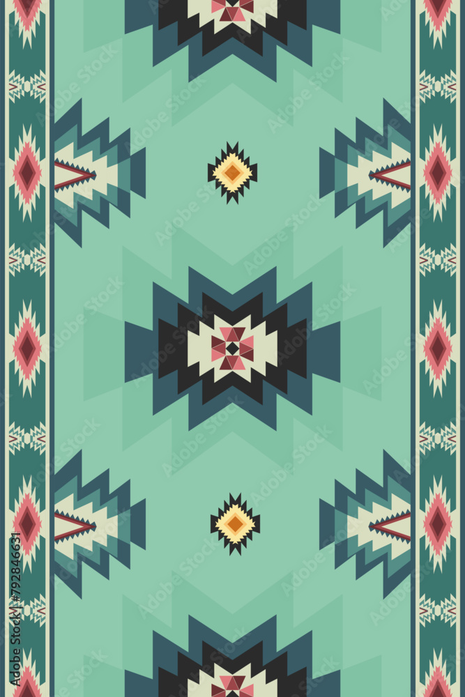 Navajo tribal vector seamless pattern.Native American ornament.Abstract ...
