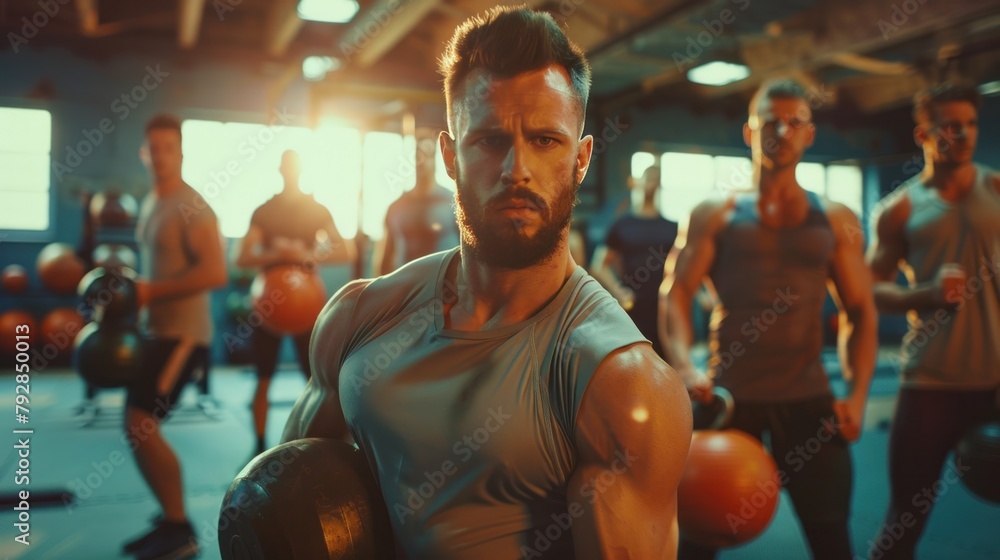 Exercise and fitness classes with gym coaches and people who train with ...