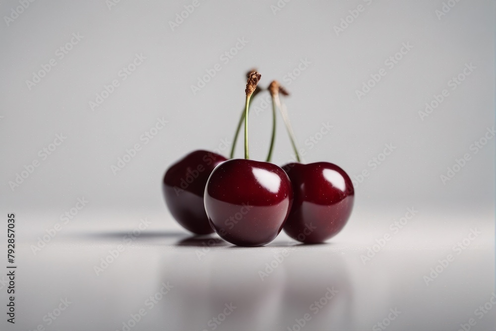 'cherry objects white background berry red food vitamin jam dessert ...