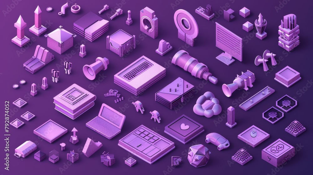 Creating your own website design is easy with this modern illustration of the website ...