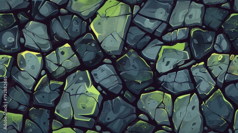 Various stone ground and rocks surface textures for game backgrounds ...